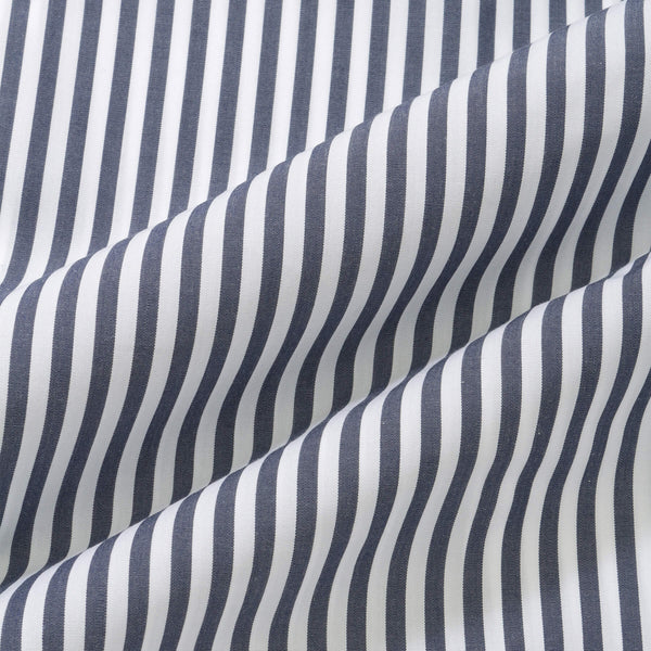 FAUSTO（タブカラー） コンパクト糸ブロード ロンドンストライプ ネイビー - ARCODIO