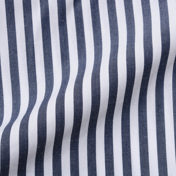 LANZA｜コンパクト糸ブロード ロンドンストライプ col.ネイビー - ARCODIO