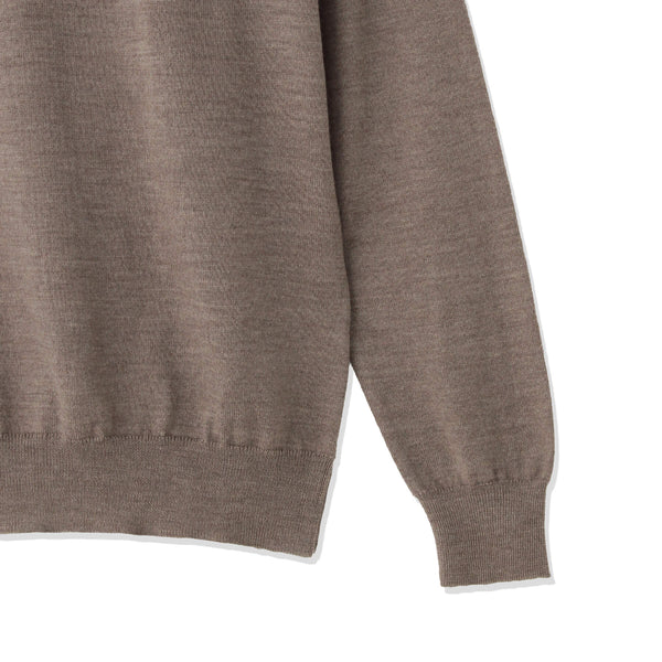 イタリア製メリノウールニット ポロ col.グレージュ - ARCODIO